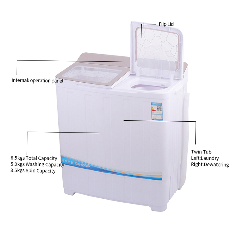 DC 12V Glass Panel Twin Tub Washing Machine from China manufacturer ...